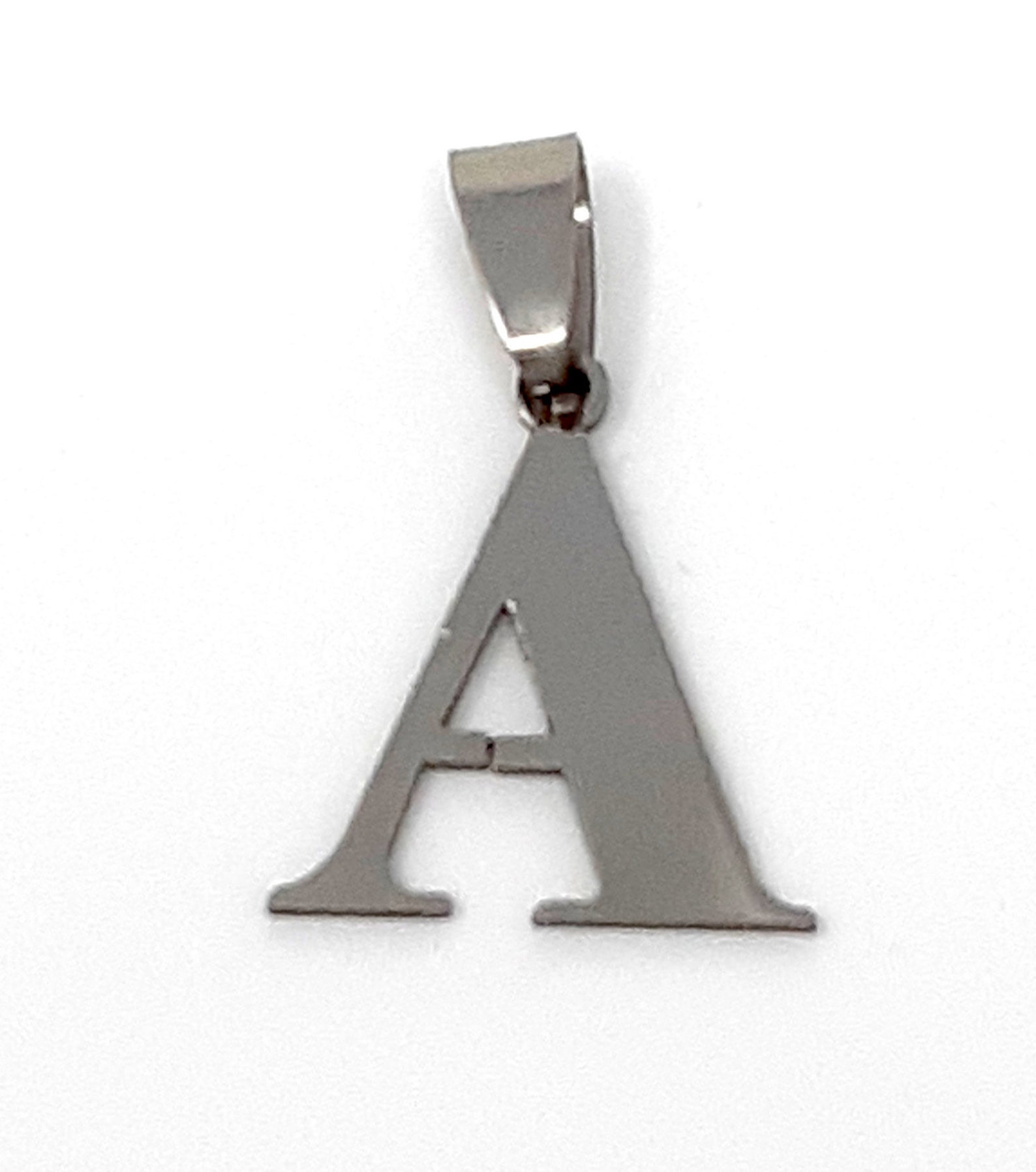 Stainless Steel Initial Letter A Letter A Initial A Pendant - Etsy