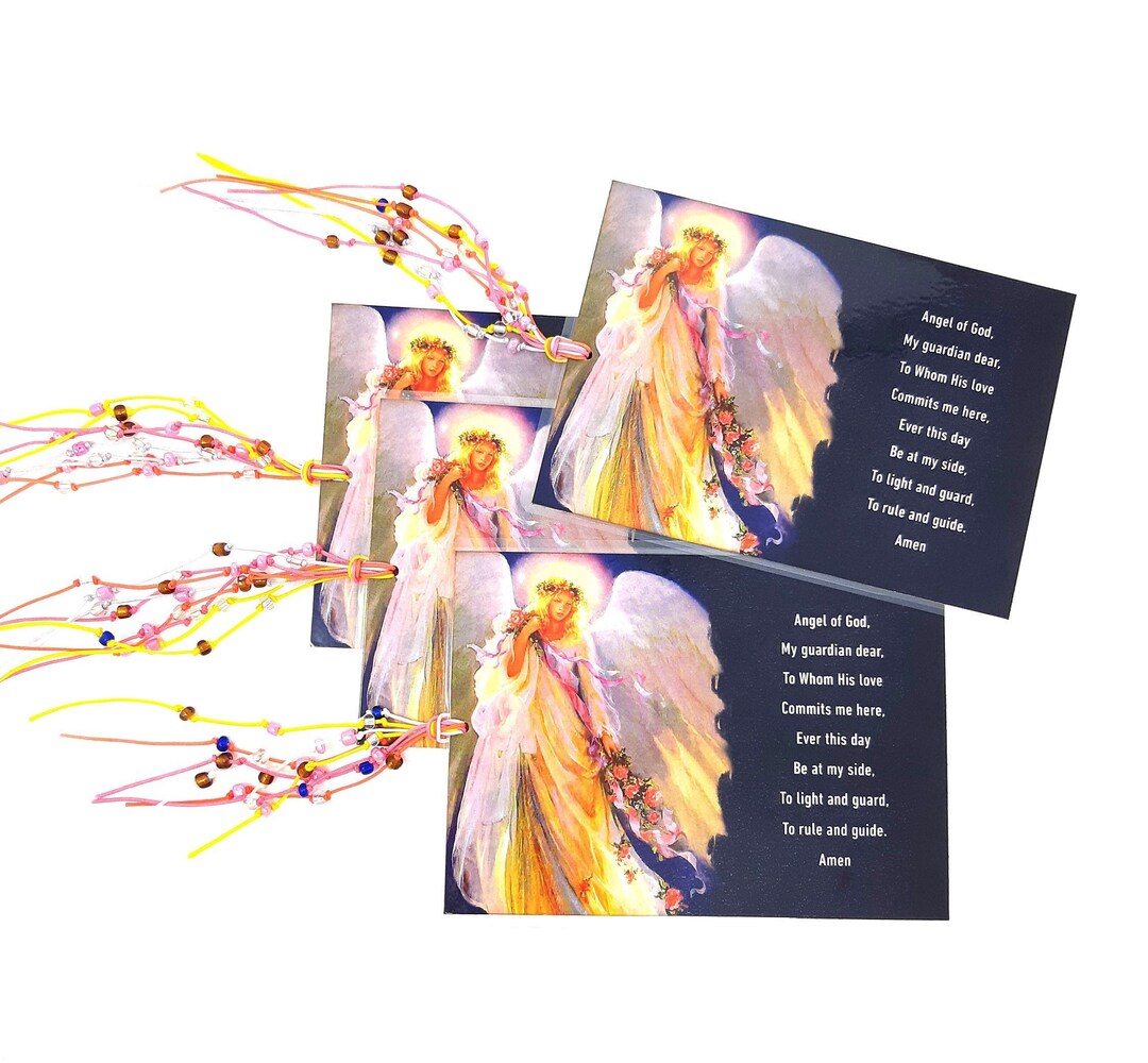 Angel Prayer Cards Prayer to Guardian Angel Guardian Angel - Etsy