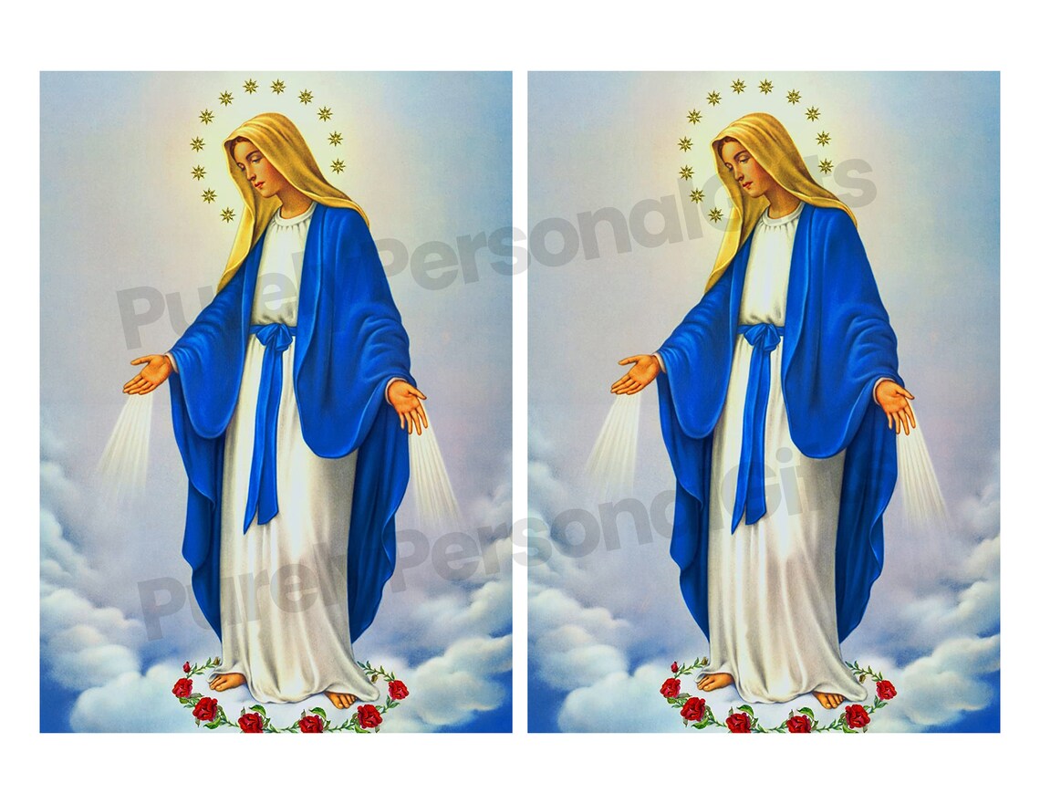 Printable Our Lady of Lourdes 5x7 Inches Lady of Lourdes - Etsy
