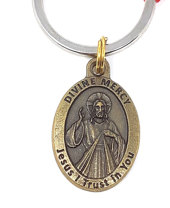 Divine Mercy Keychain Divine Mercy Medal the Divine Mercy | Etsy UK