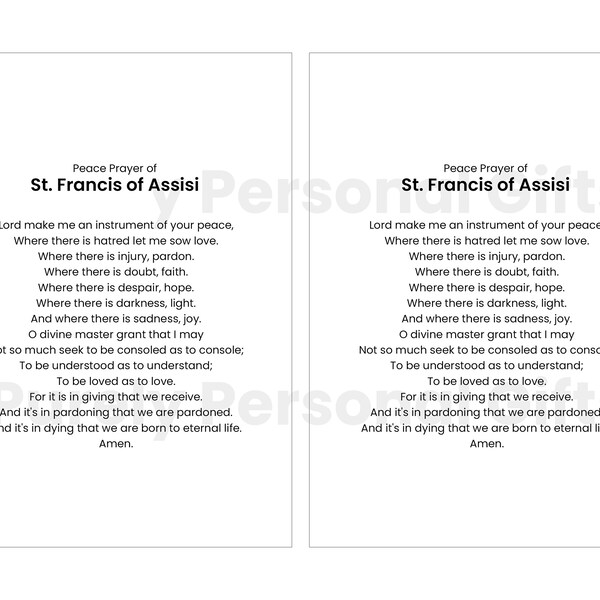 St Francis Prayer - Etsy