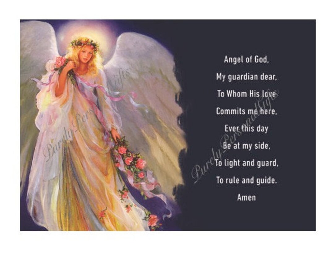 Digital Download Angel Prayer Card, Angel Prayer Card, Instant Download ...