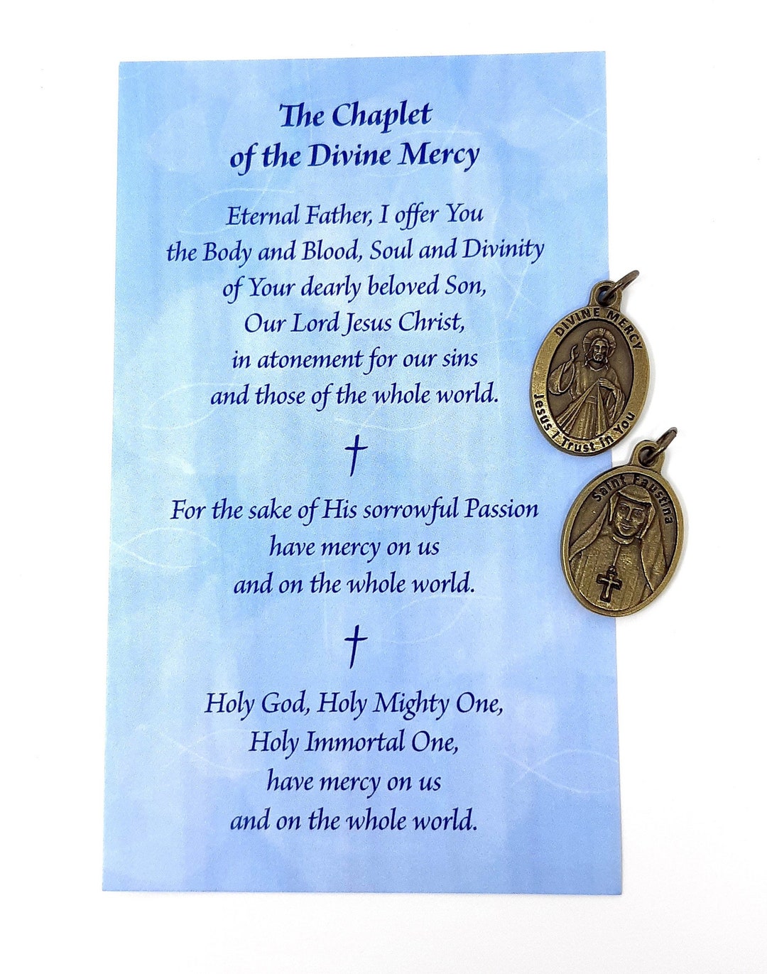 Divine Mercy Medals and Chaplets Set Roman Catholic Devotion - Etsy