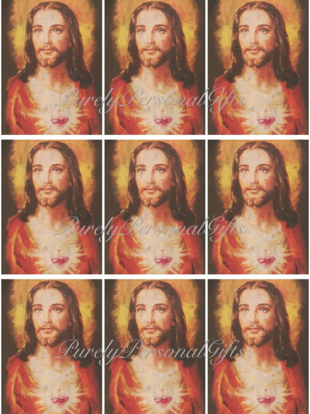 Digital Download Sacred Heart of Jesus, Printable Heart of Jesus, Jesus ...