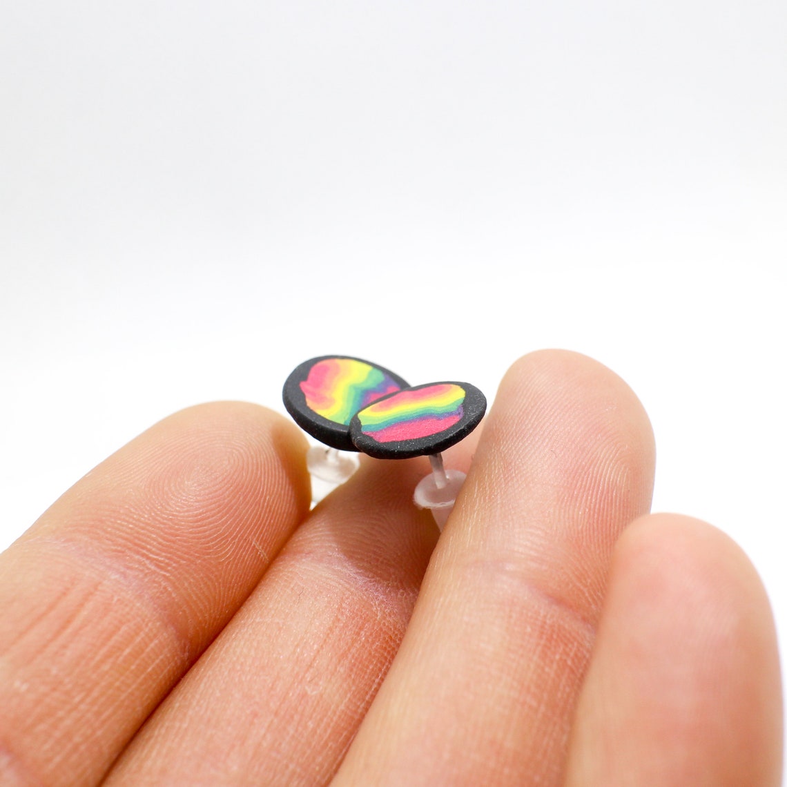 Pride Stud Earrings Rainbow Studs LGBTQ Jewelry Rainbow Gay | Etsy