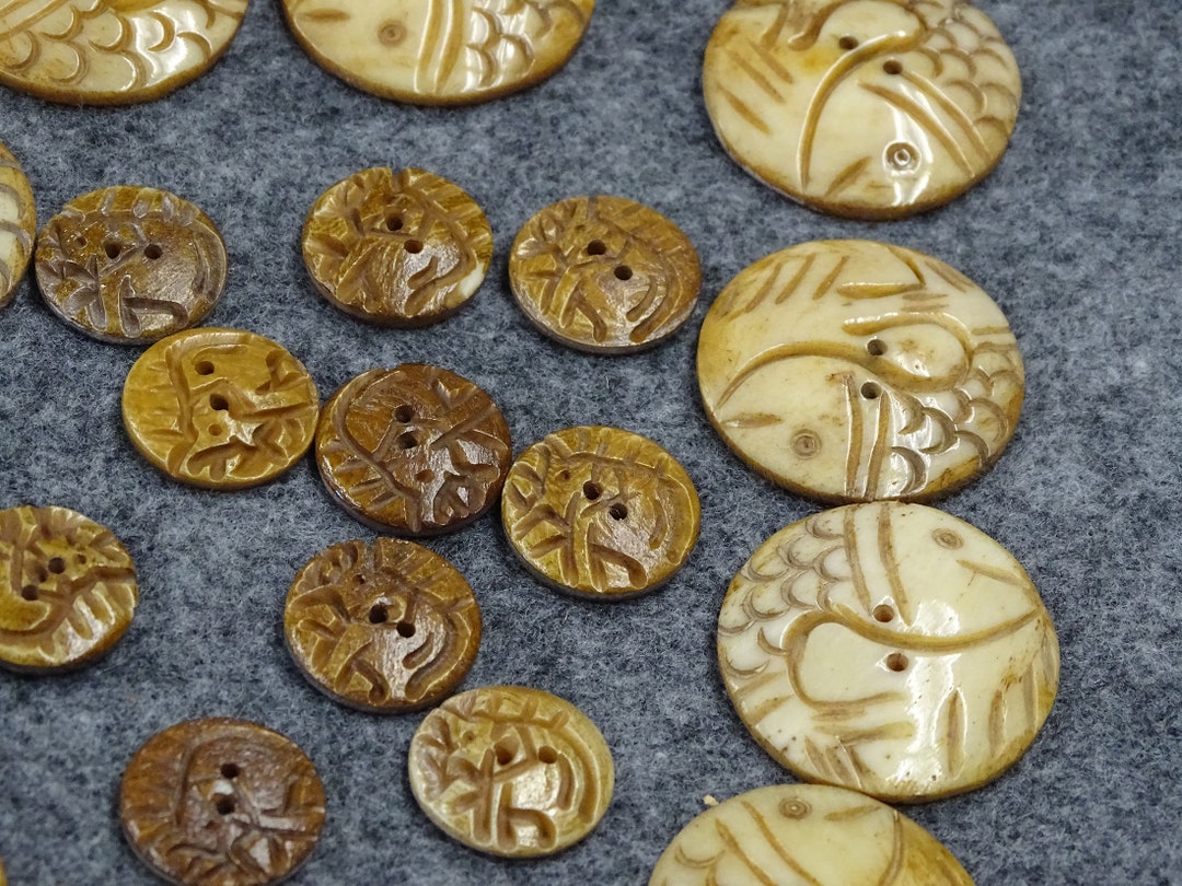 Carved Buttons From India - Etsy