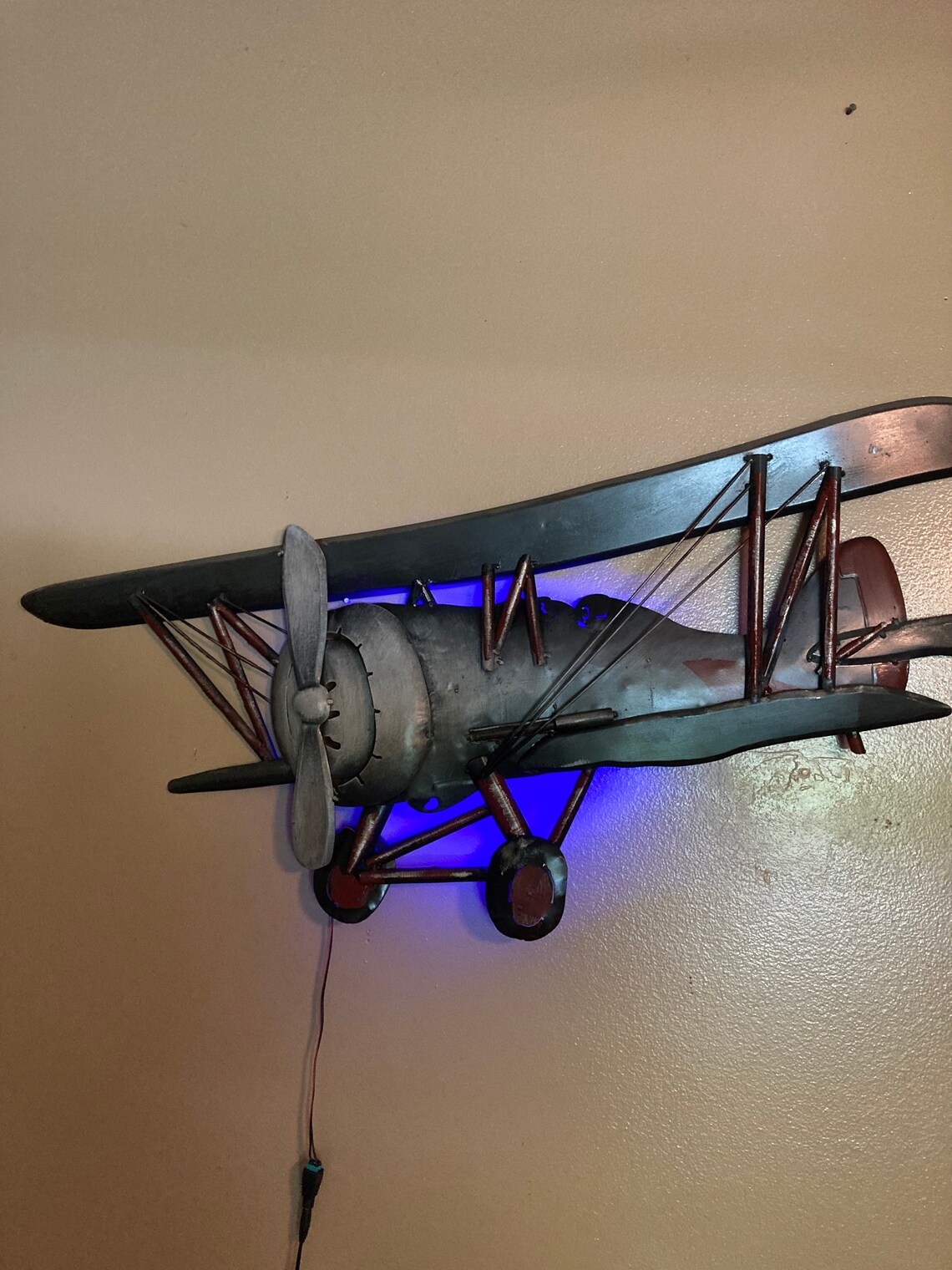 Airplane With LED Lights 35 Wide - Etsy