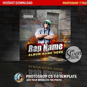 Music, Rap, Hip Hop, Album Cover Art Template Design - Song Album Cover ...