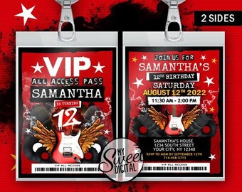 Rock Star Vip Pass - Etsy