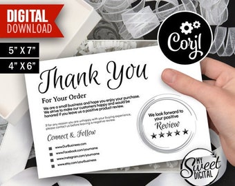 Ebay Thank You Card Template - Etsy UK