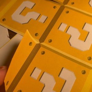 Video Gamer Mario Question Mark Birthday Party Candy Treat Box, DIY ...