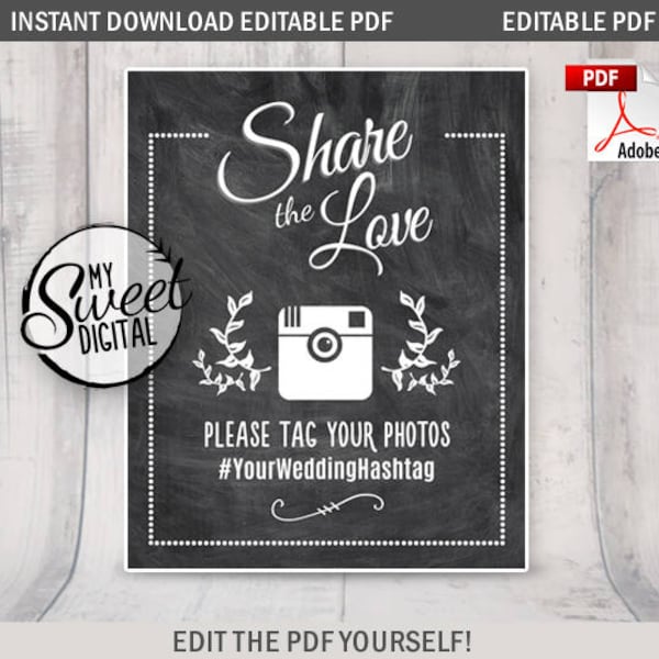 Hashtag Chalkboard - Etsy