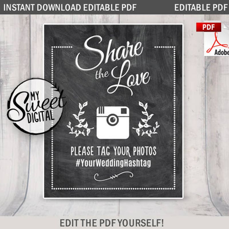 Hashtag Chalkboard - Etsy