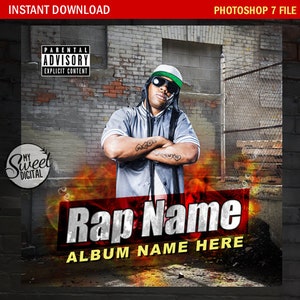 Music, Rap, Hip Hop, Album Cover Art Template Design - Song Album Cover ...