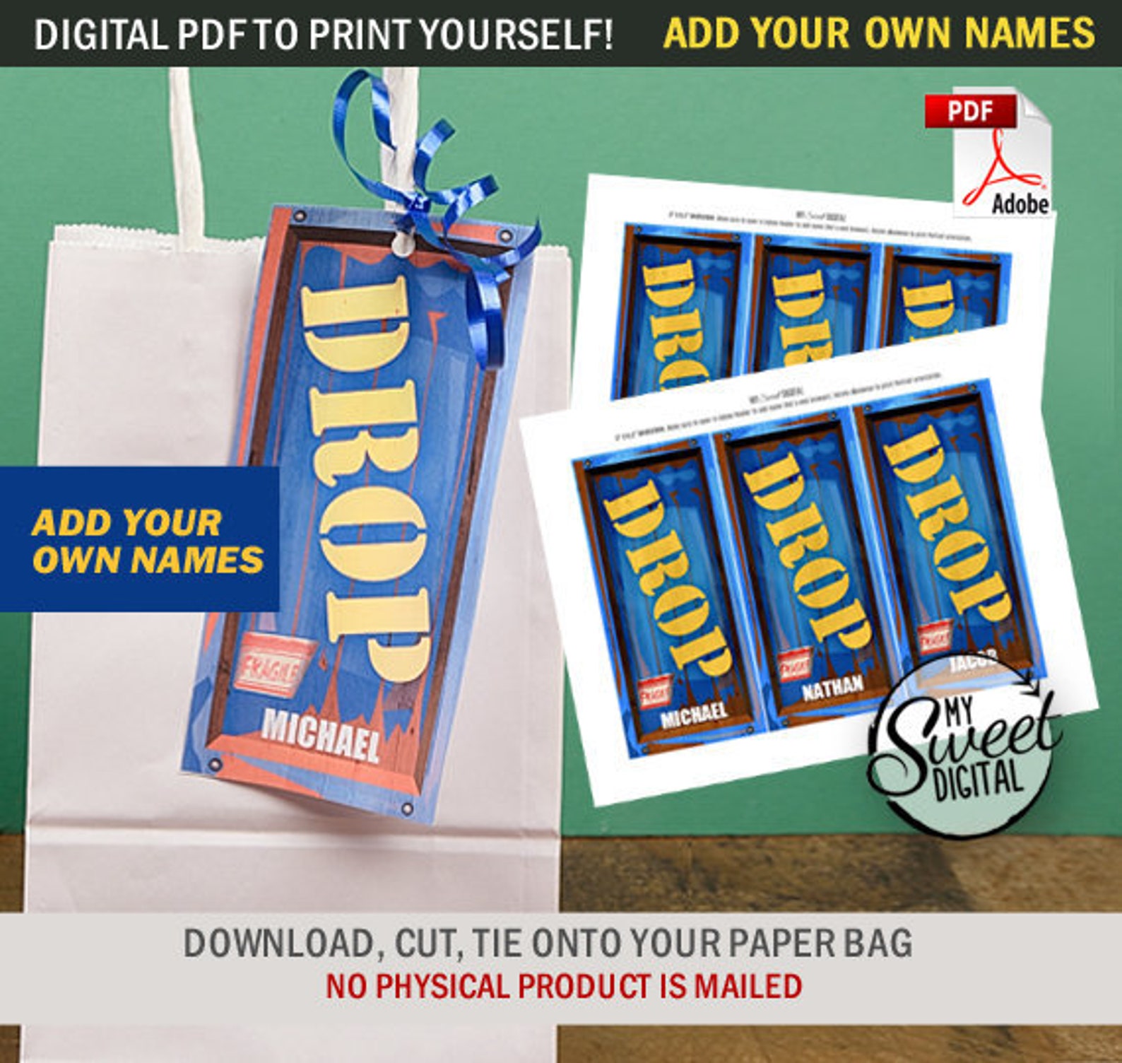 Instant Download Video Gamer Supply Drop Box Birthday Party Bag ...