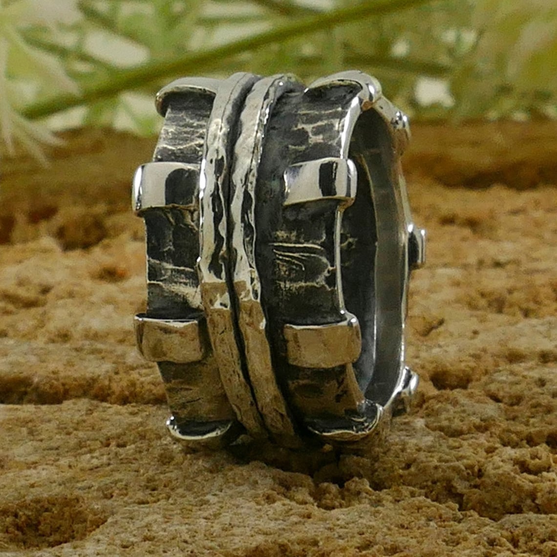 SPIRA Unique Handcrafted Spinner Ring Contemporary Design 925 Sterling ...