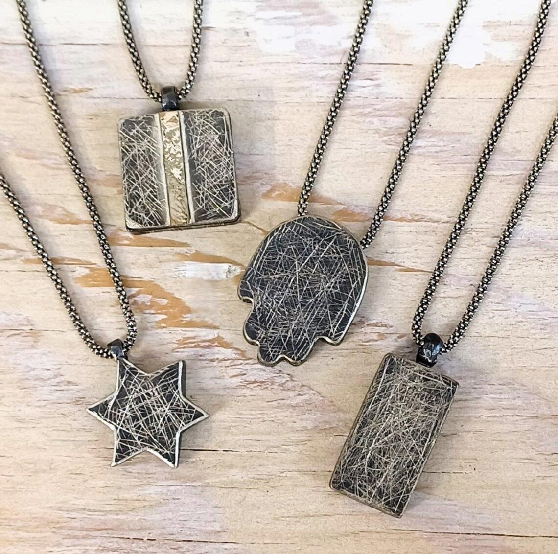 Rugged Men's Star of David Necklace | 925 Silver Artisan Pendant ...