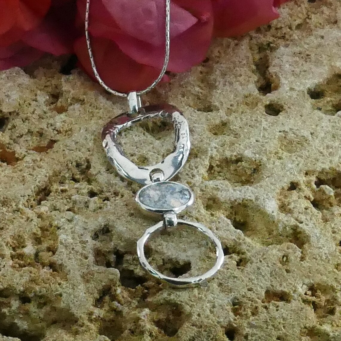 Ancient Roman Glass Handcrafted 925 Sterling Silver Green Roman Glass ...
