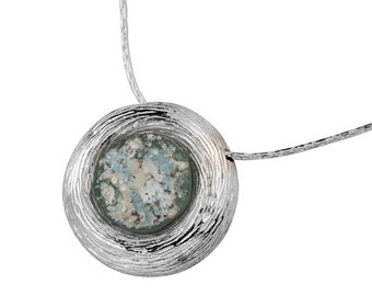 SPIRA Handcrafted 925 Sterling Silver Green Roman Glass Rope | Etsy