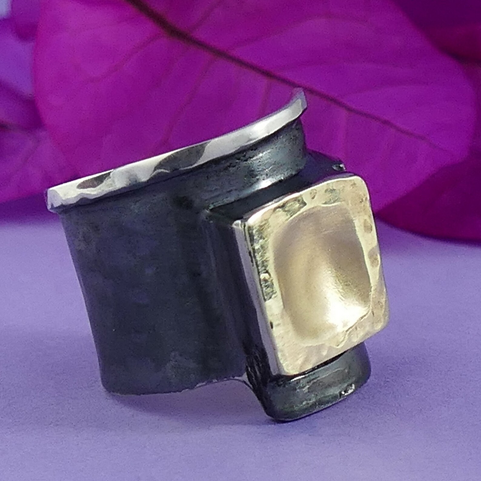 SPIRA Handcrafted Contemporary Design Two Tone Solid 9k Yellow Gold and ...