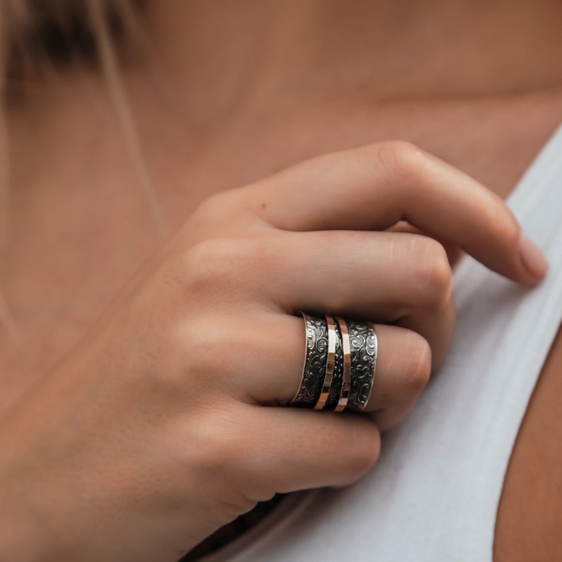 SPIRA Unique Handcrafted Vintage Design Two Tone Solid 9k Yellow & Rose ...