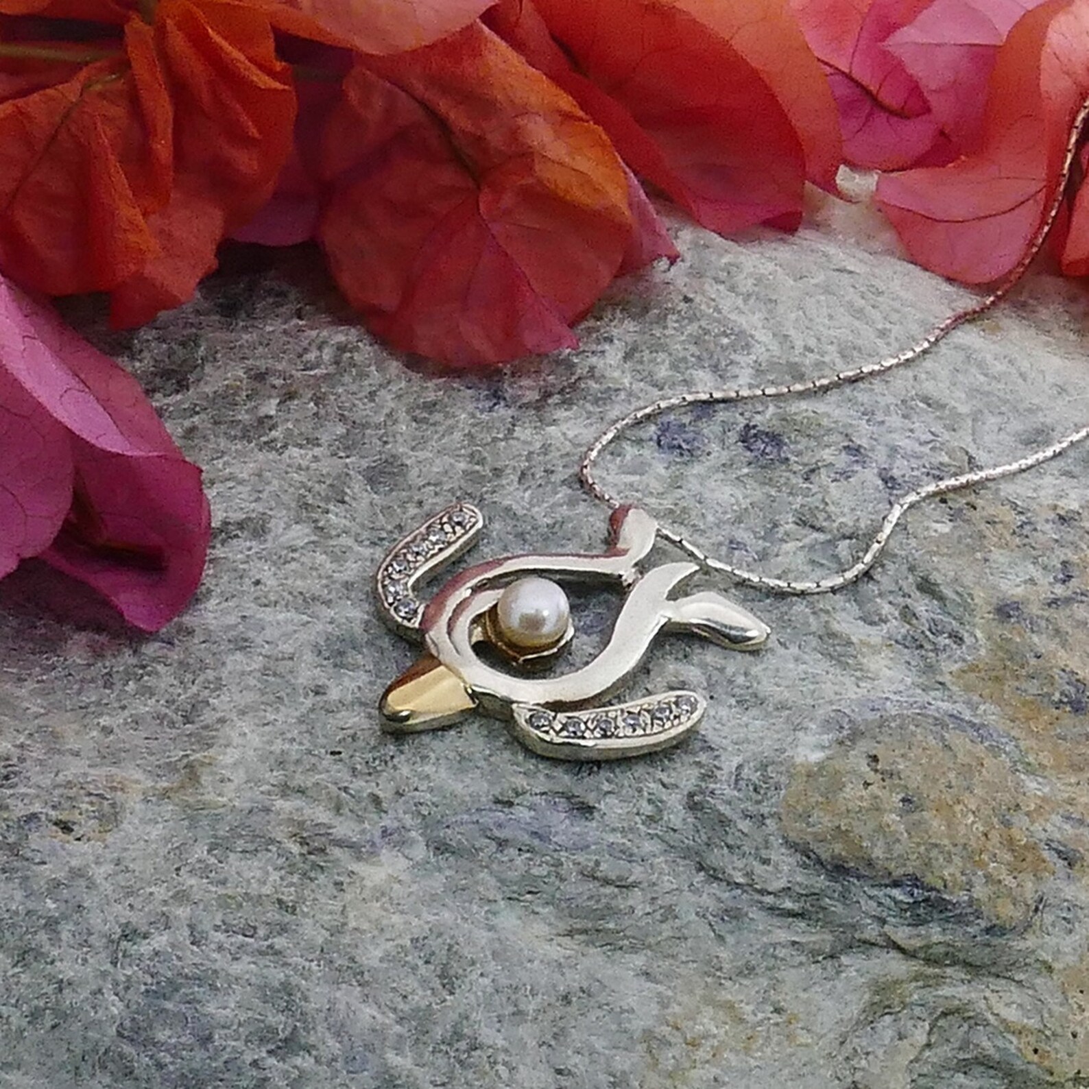 Two Tone Solid 9k Yellow Gold and 925 Sterling Silver Natural - Etsy