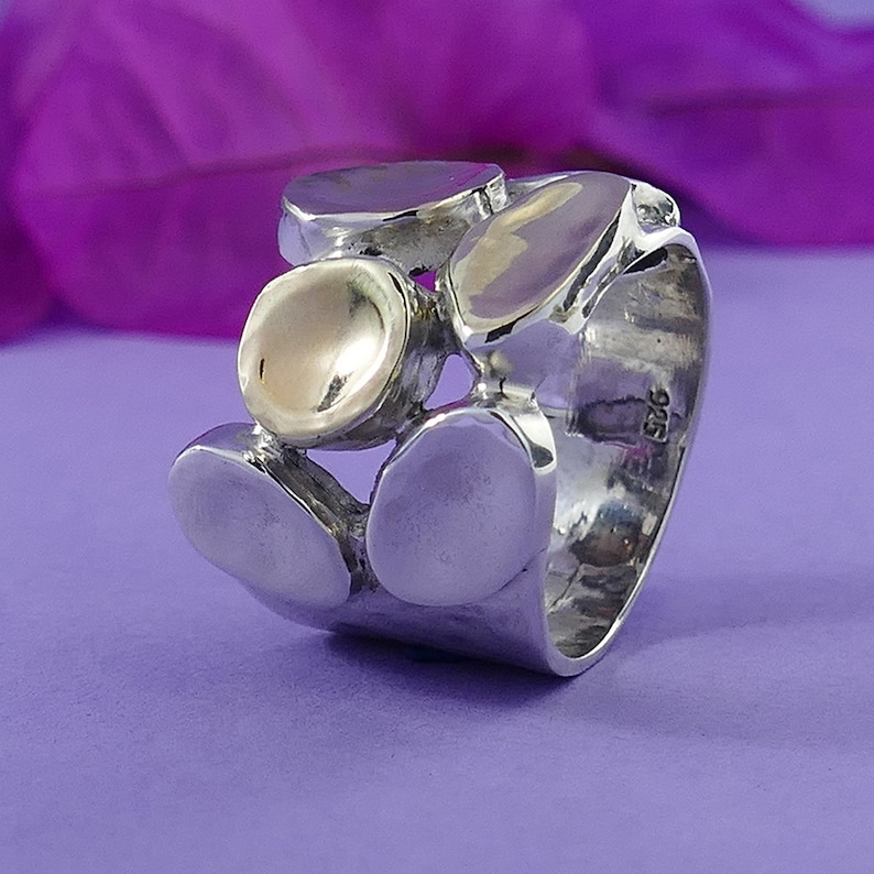 SPIRA Handcrafted Contemporary Design Two Tone Solid 9k Yellow & Rose ...