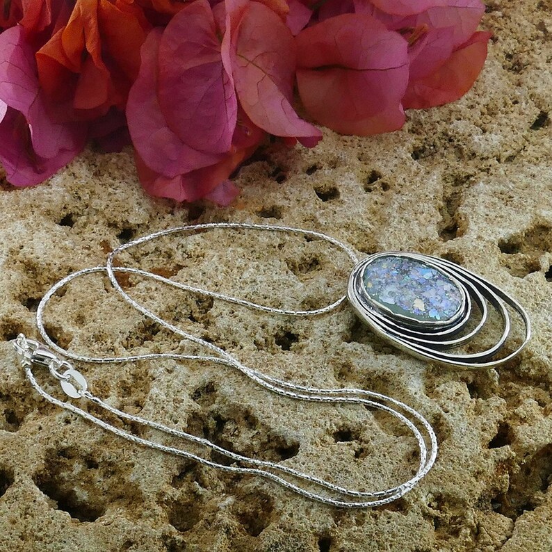 SPIRA Handcrafted 925 Sterling Silver Green Roman Glass Rope - Etsy