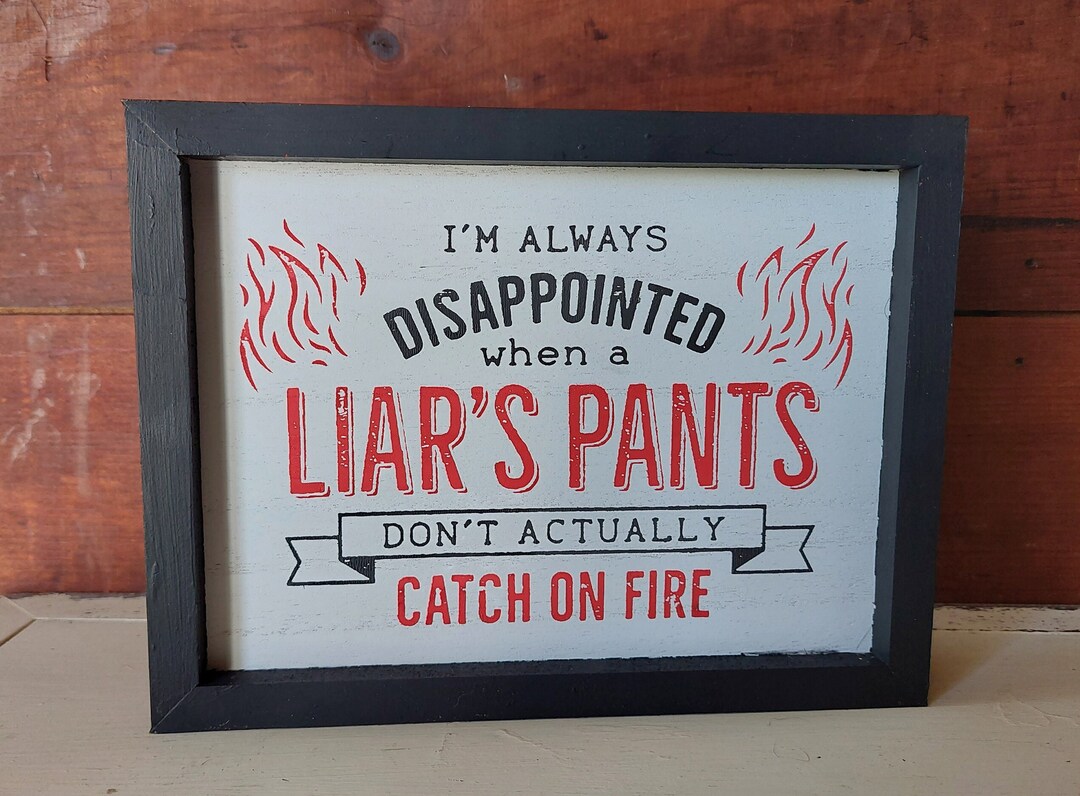 Liar Liar Sassy Wooden Decor Sign - Etsy