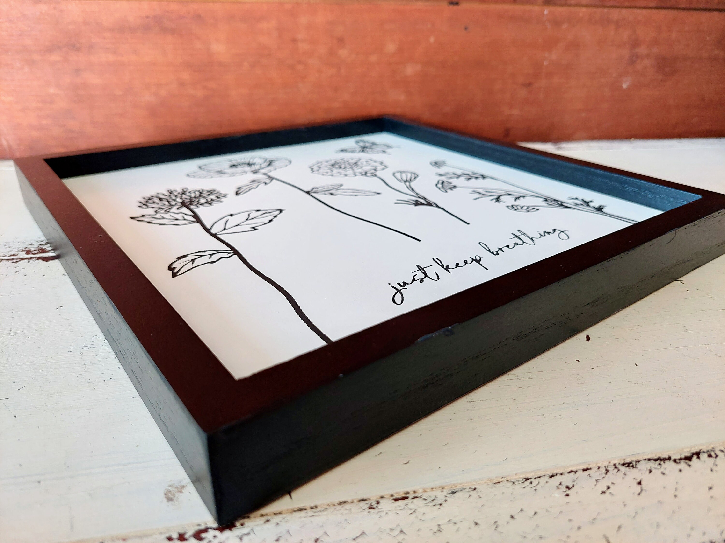 Just Keep Breathing Modern Farmhouse Wooden Decor Sign - Etsy