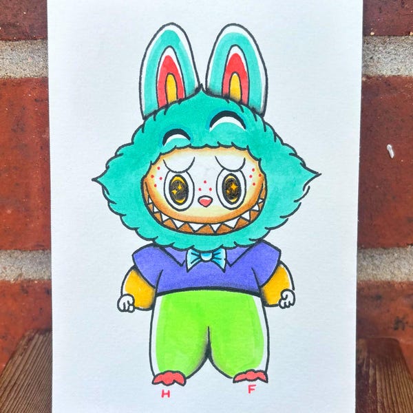 Labubu Art the Clown - Etsy