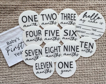 Acrylic Baby Milestone Discs/personalized Baby Shower Gift/baby Photo ...
