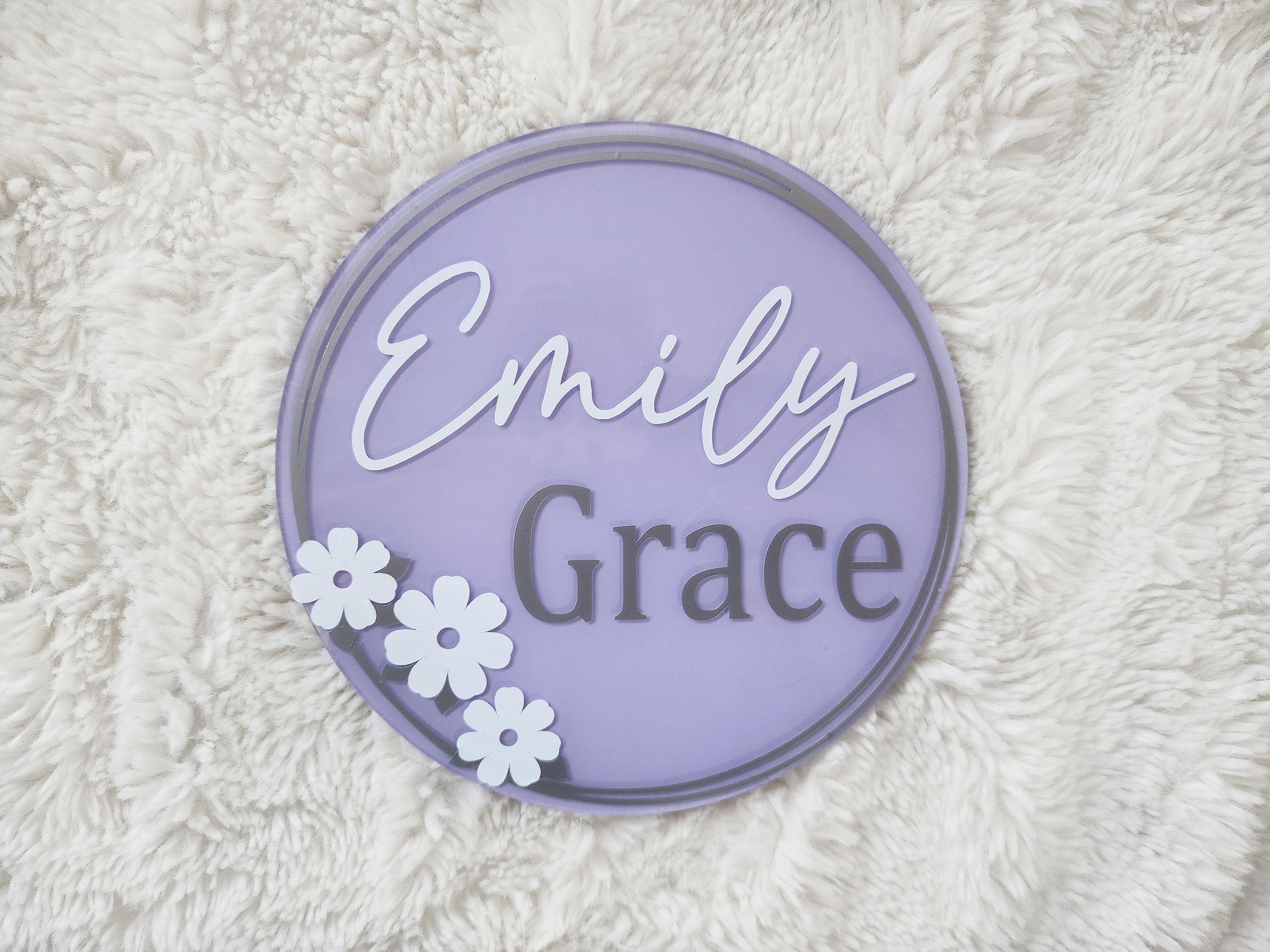 Acrylic Baby Girl Milestone Discs/personalized Baby Shower Gift/monthly ...