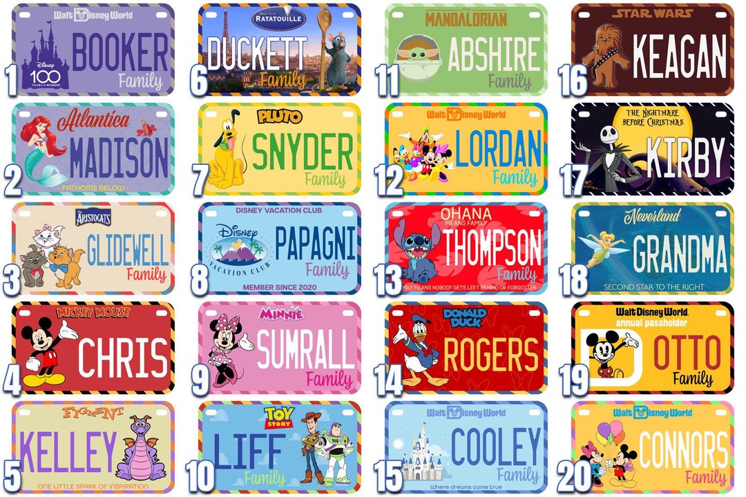 Mini License Plates 1 - 20 - Etsy