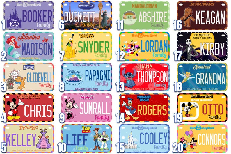 Mini License Plates 1 - 20 - Etsy