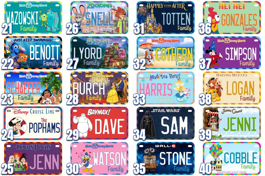 Mini License Plates 21 - 40 - Etsy