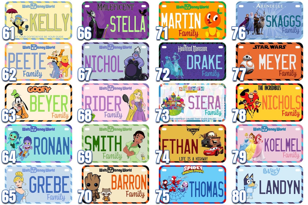 Mini License Plates 61 - 80 - Etsy