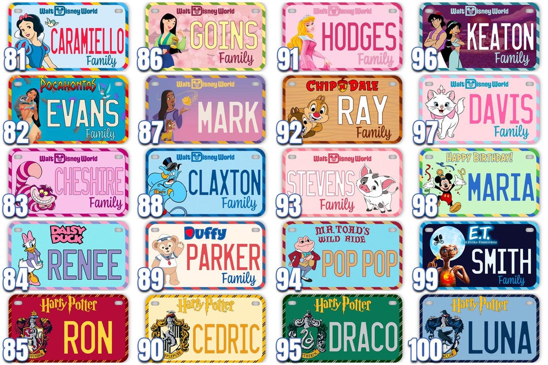 Mini License Plates 81 - 100 - Etsy
