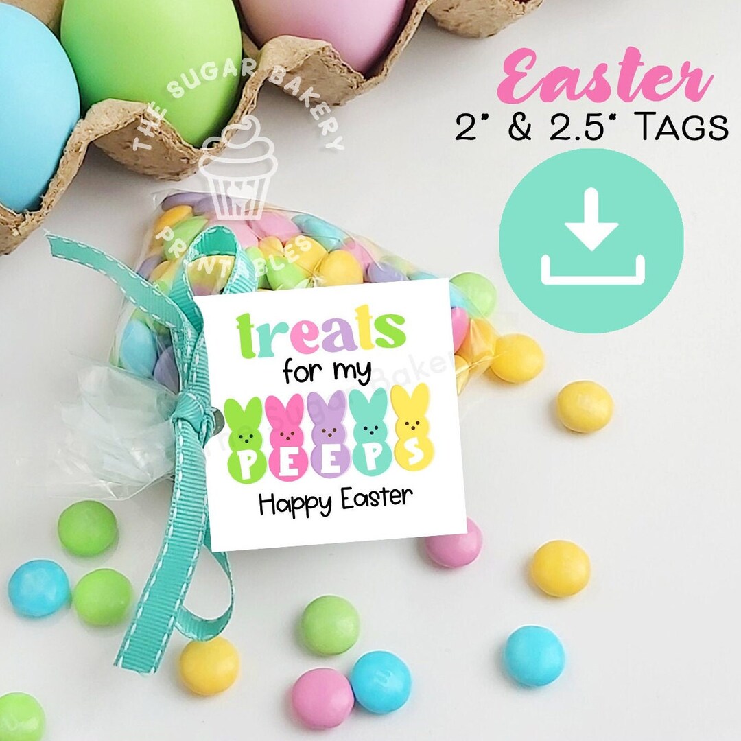 Treats for My PEEPS TAGS, EASTER Peeps Cookie Tags, Easter Peeps Gift ...