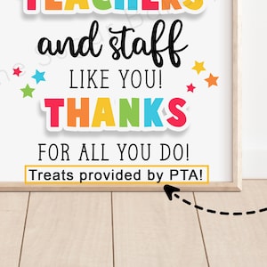 So THANKFUL for TEACHERS and STAFF, Printable Staff Appreciation Sign ...