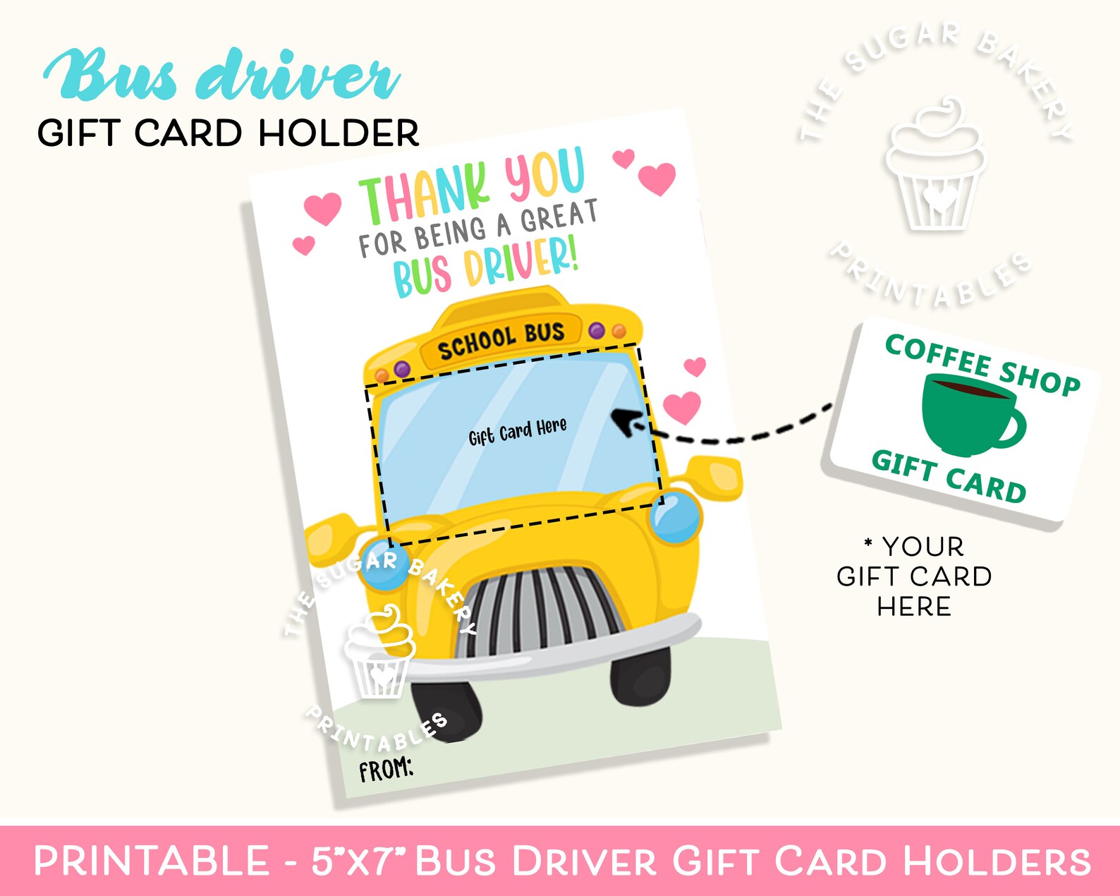 BUS DRIVER GIFT Card Holder Thank You for Being a Great - Etsy