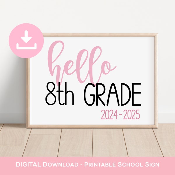 First Day of 8th Grade - Etsy