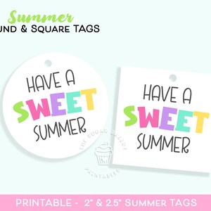 Have a SWEET Summer Tag Printable Ice Cream Cookie Treat Tag TEACHER ...
