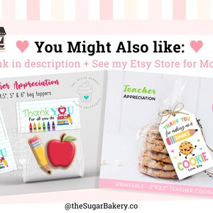 Teacher Appreciation Gift Tag, Thank You for Helping Me GROW, Editable ...