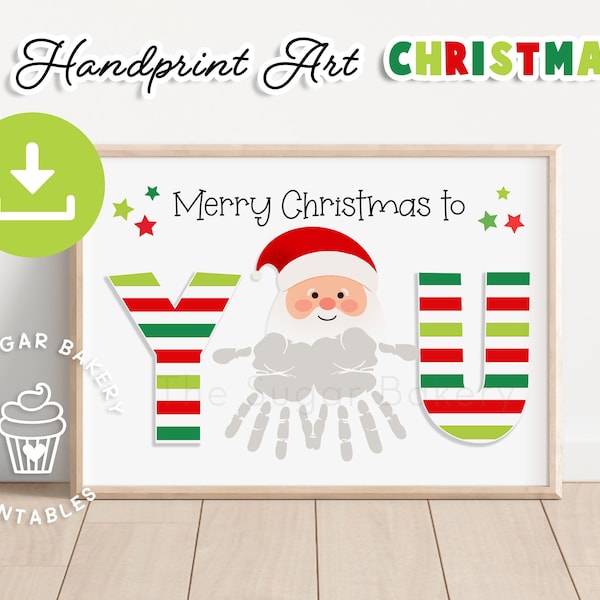 Christmas Handprint Art - Etsy