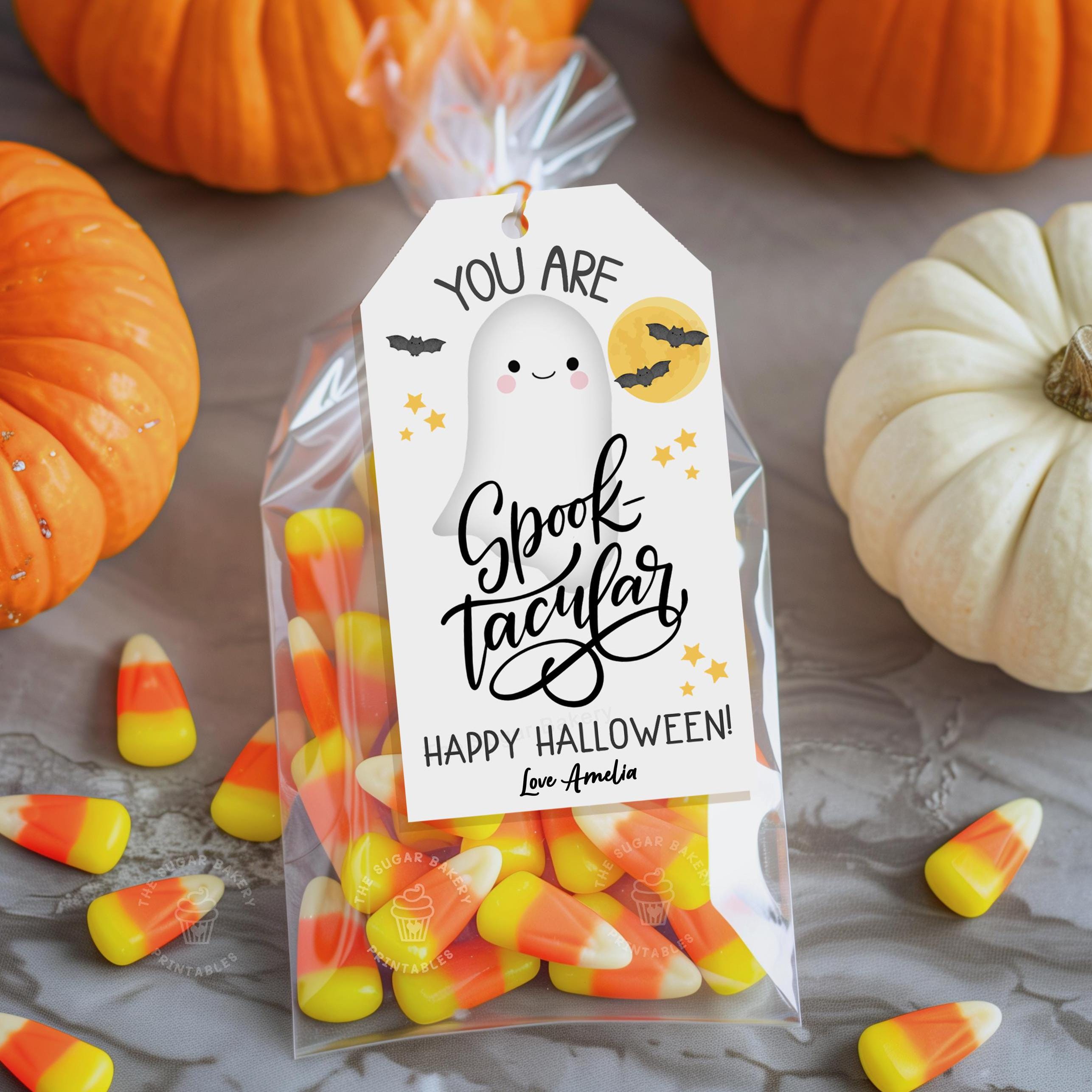 Printable Happy HALLOWEEN Gift Tag, Editable Halloween Favor Tag for ...