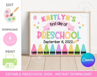 EDITABLE Personalized Name Handprint Art Back to School - Etsy