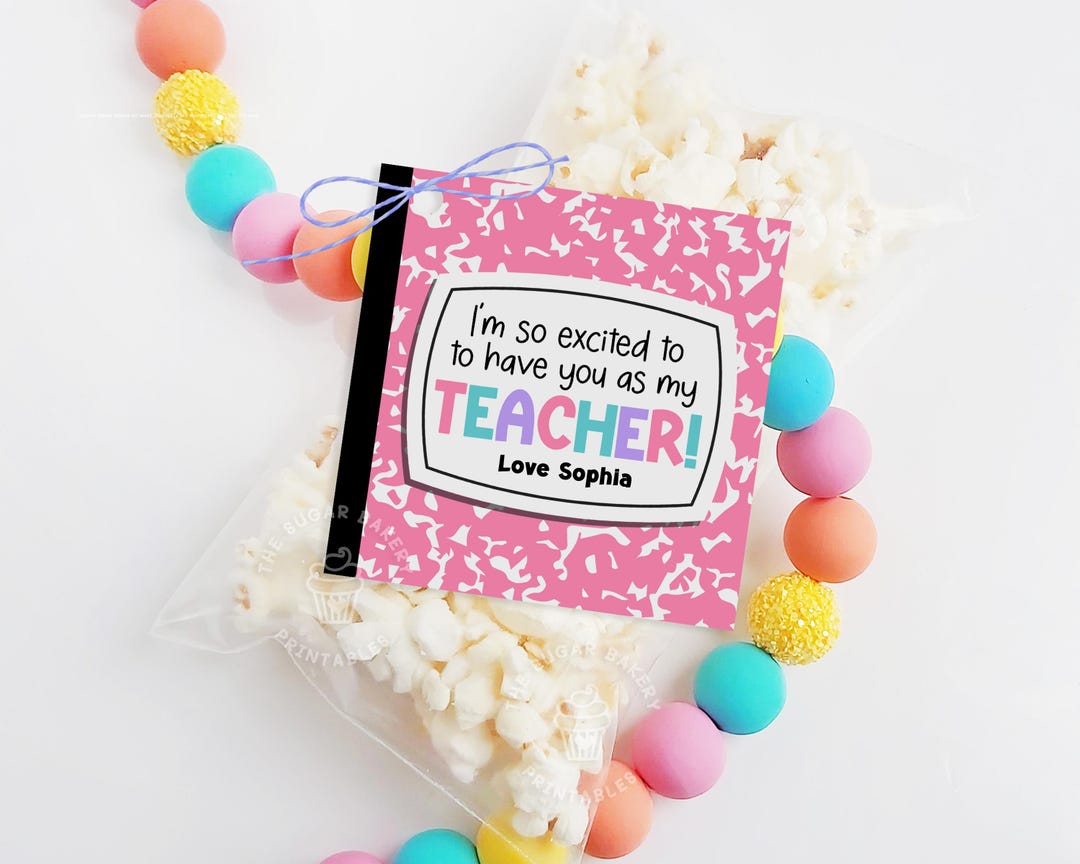 First Day of School Teacher Gift Tag From Student, EDITABLE Teacher ...