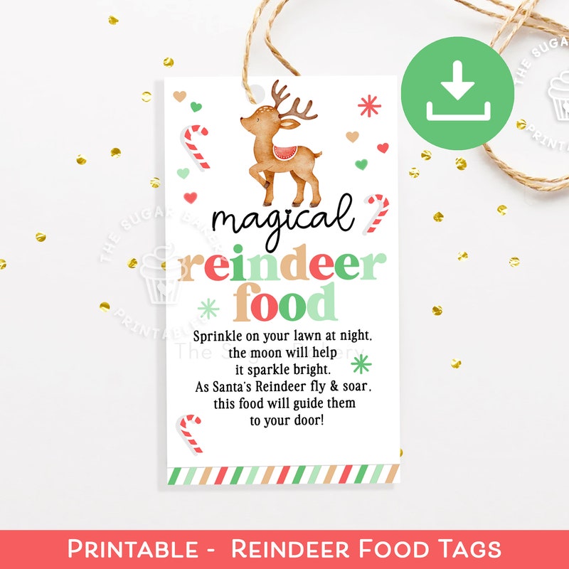Reindeer Food Label - Etsy