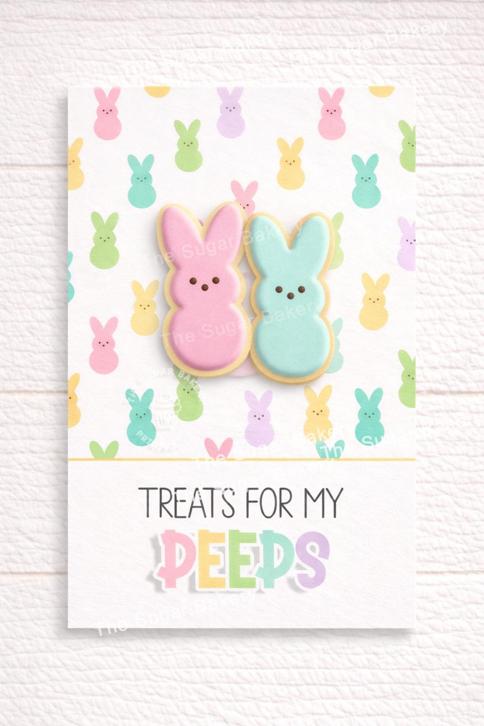 Treat for My PEEPS Cookie Card, Easter Cookie Cards, Easter Bunny ...